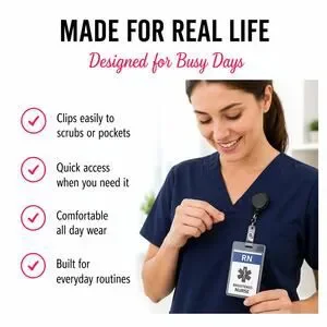 Handmade | Accessories | Fnp Badge Reel Floral Family Nurse ...